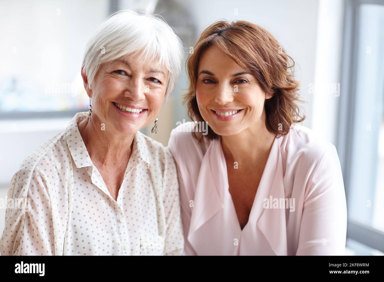 I love my mom for everything shes done for me. a woman spending time with her elderly mother ...