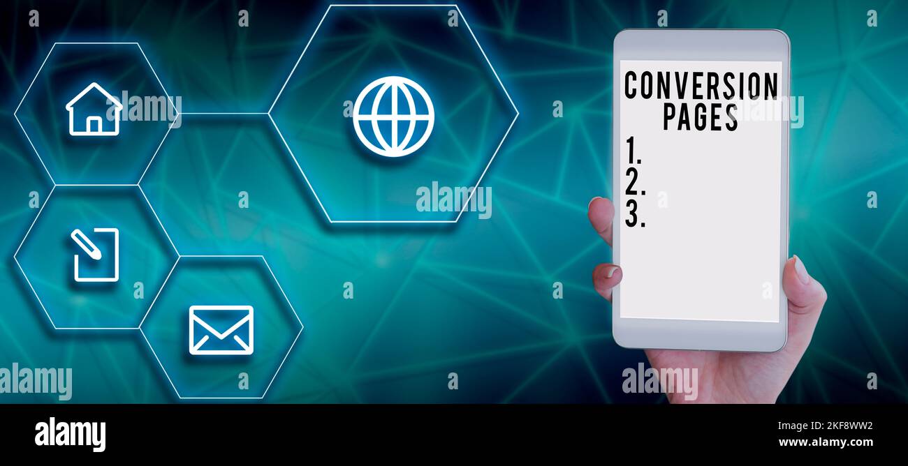 Inspiration showing sign Conversion Pages. Business showcase appears in ...