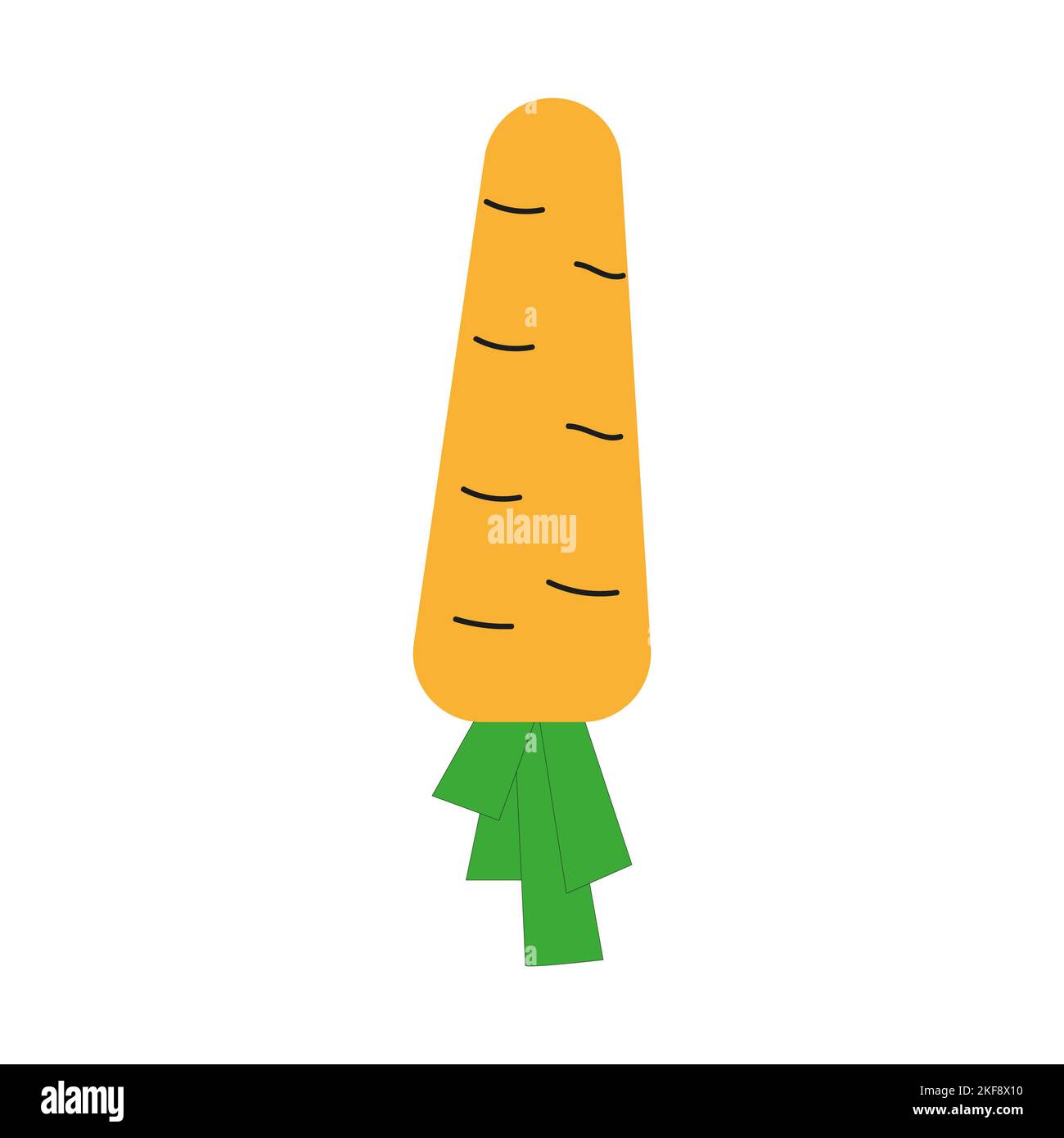 One carrot on white background illustration Stock Photo - Alamy