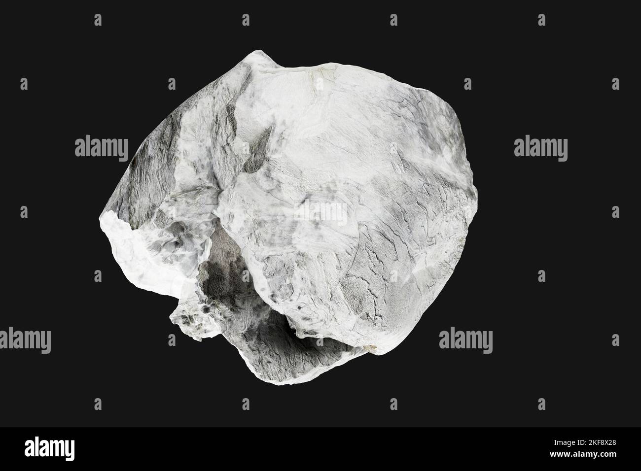 Stone white textured rock 3d render Stock Photo - Alamy