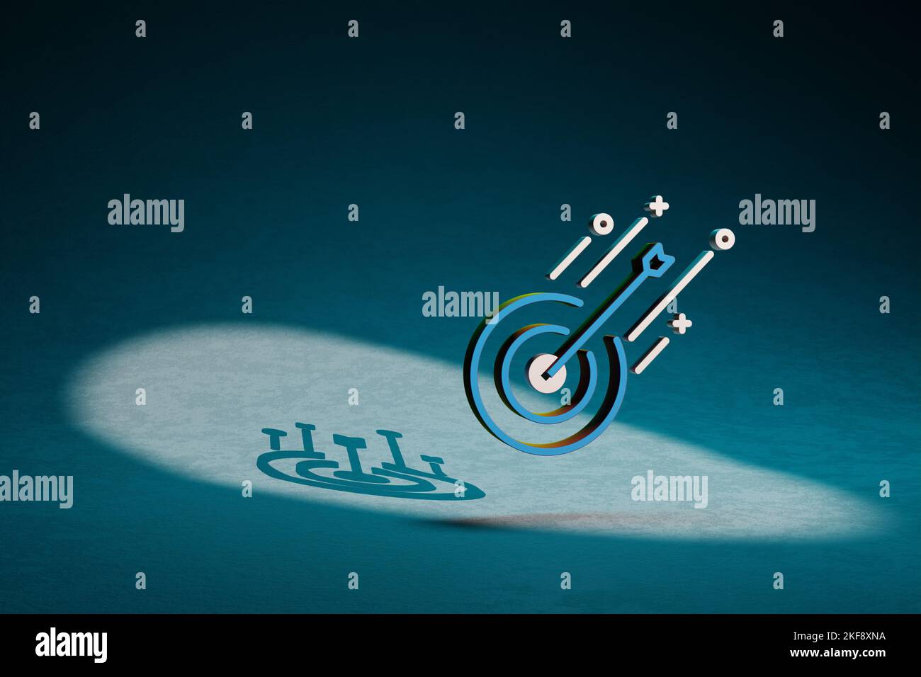 Beautiful abstract illustrations Blue and Golden Hand Target symbol ...