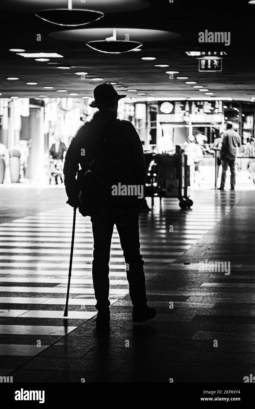 Elderly senior male person Black and White Stock Photos & Images - Alamy