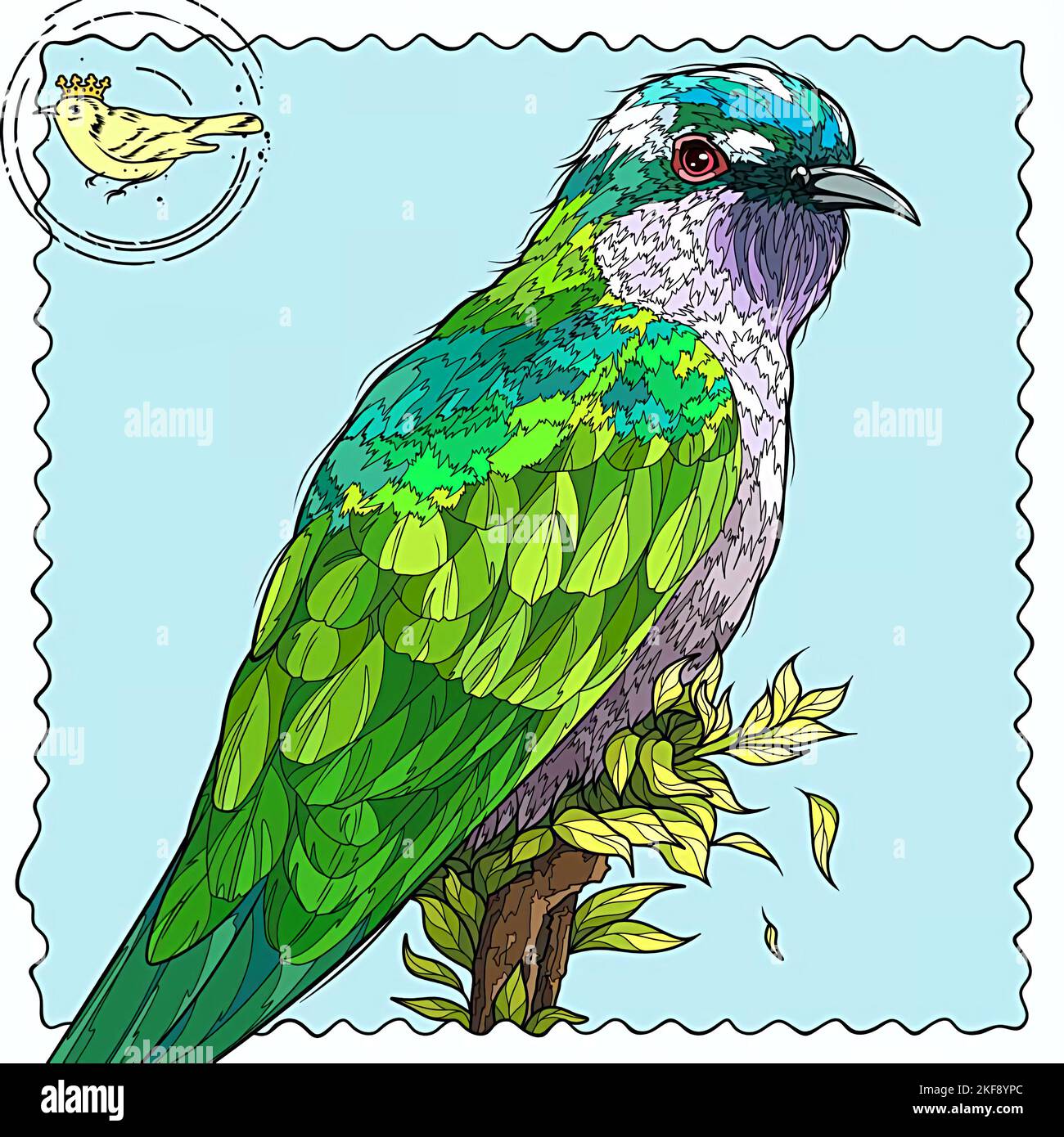 Exotic bird wallpaper Cut Out Stock Images & Pictures - Alamy