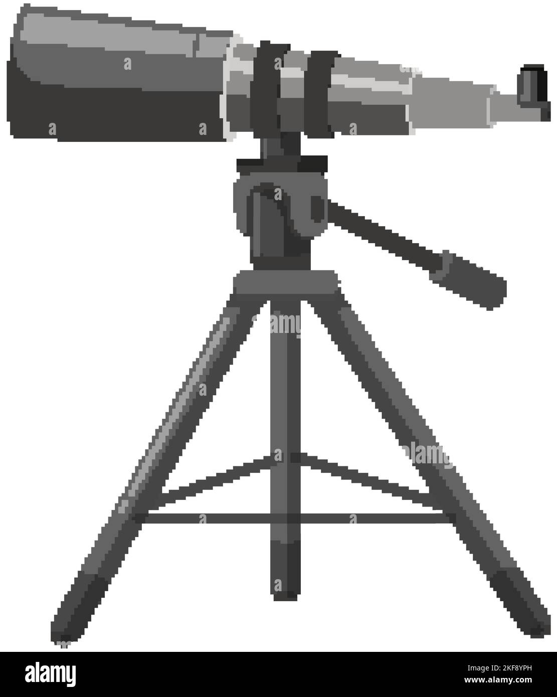 Telescope on tripon stand on white background illustration Stock Vector ...