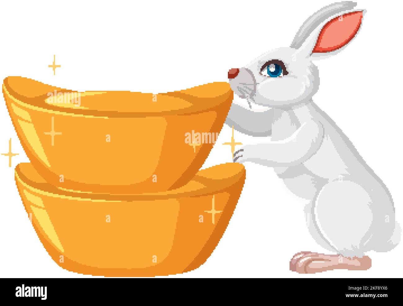 Gold rabbits Stock Vector Images - Alamy