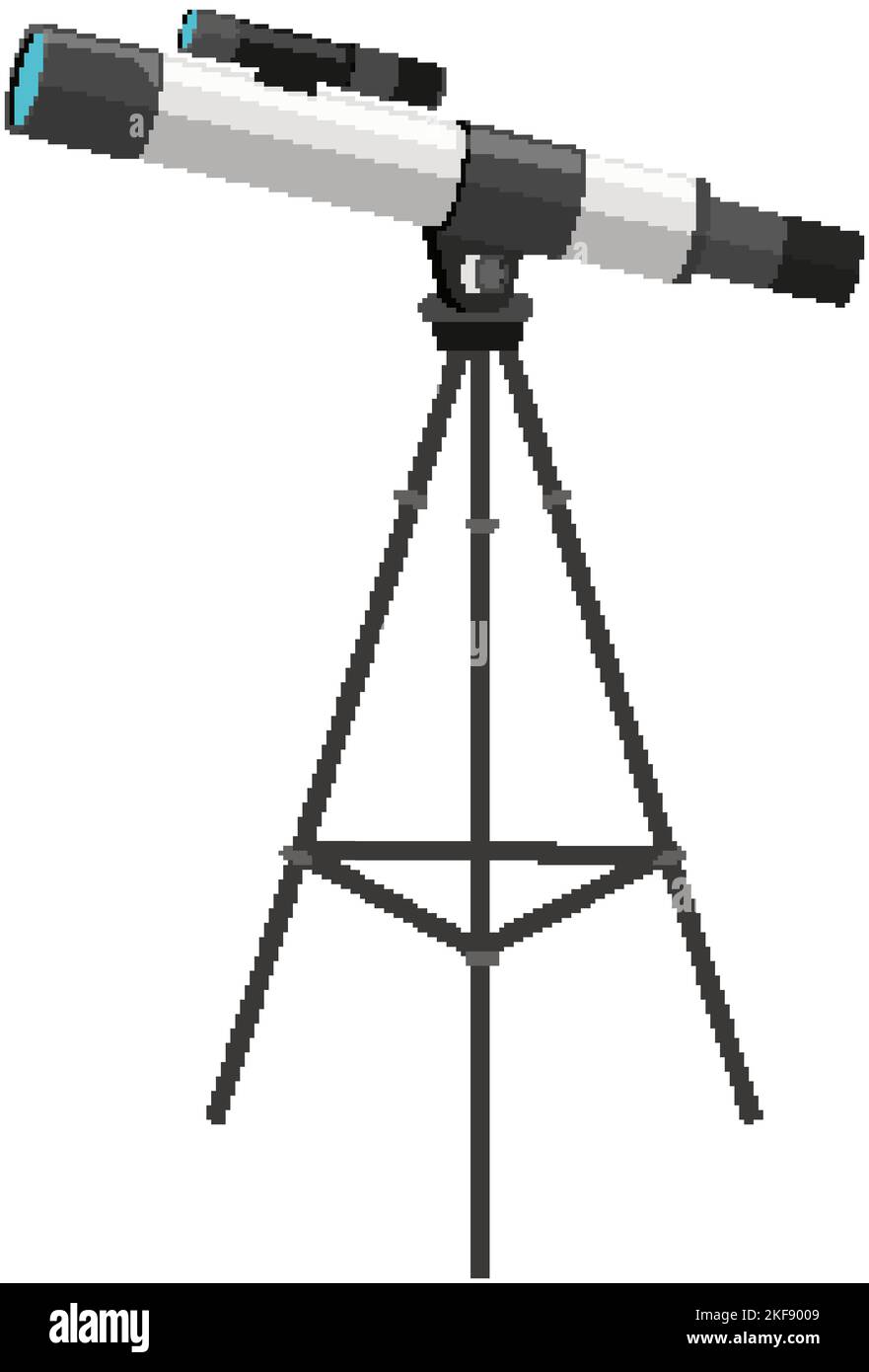 Telescope on tripon stand on white background illustration Stock Vector ...