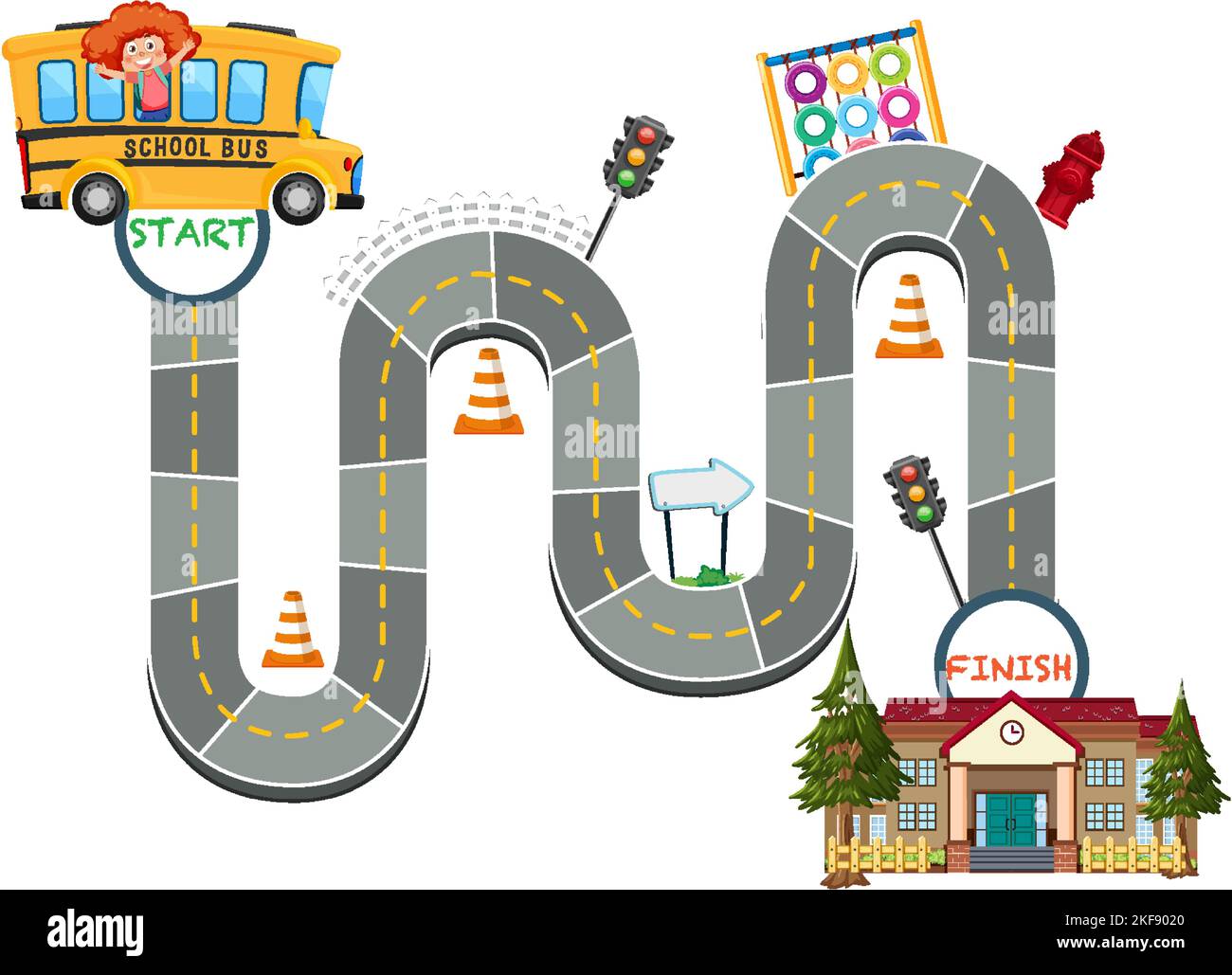 Maze game template for kids illustration Stock Vector Image & Art - Alamy