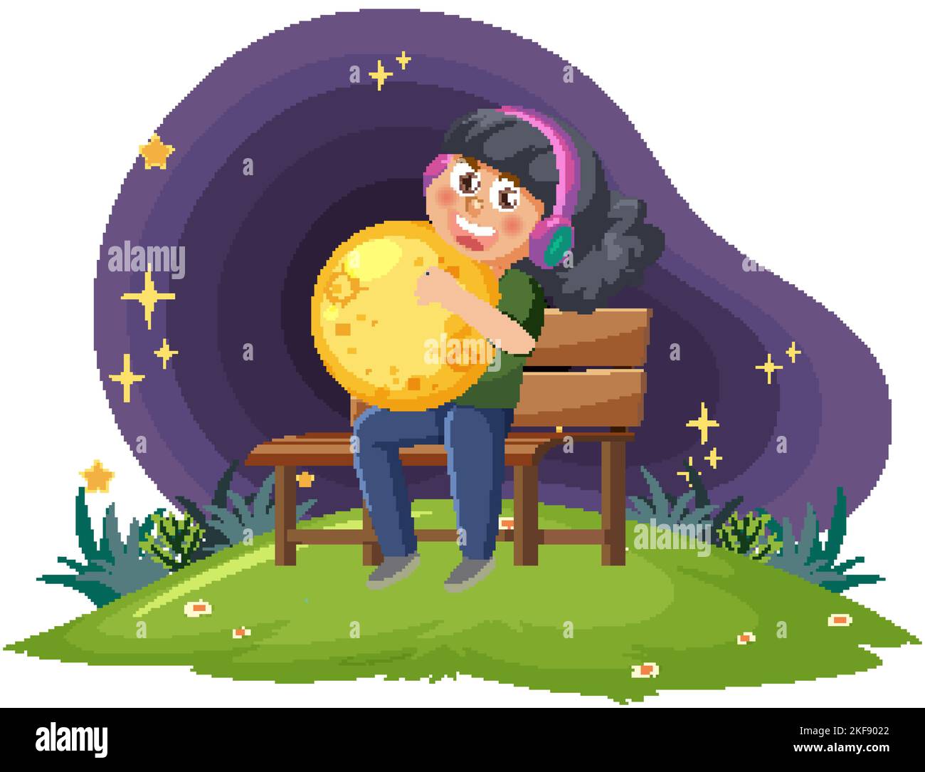 Astronomy kids in cartoon style illustration Stock Vector Image & Art ...