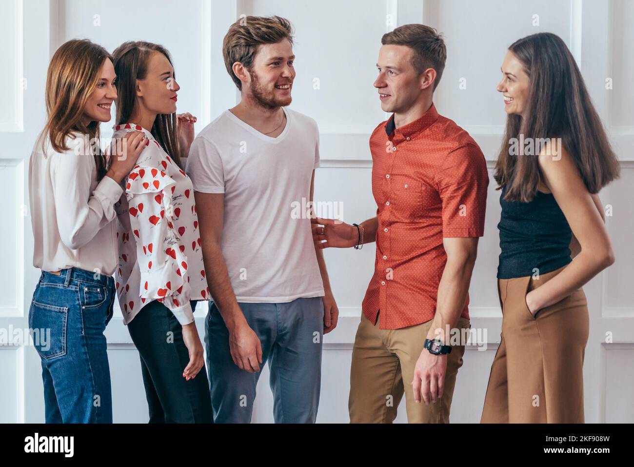 Diversity group of young people meet up Stock Photo - Alamy