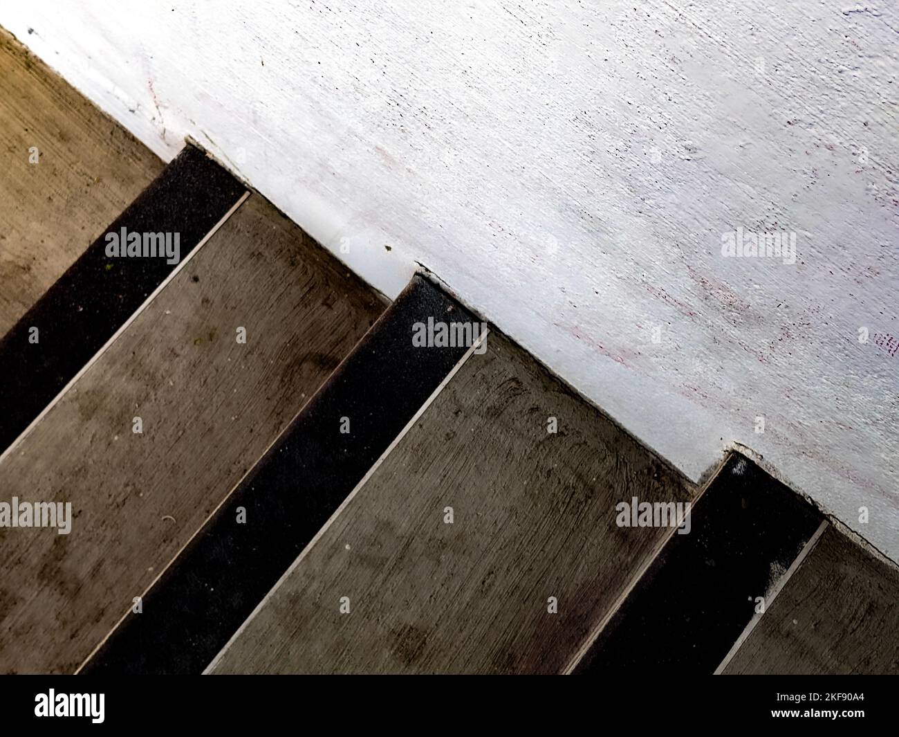 A top view of parking ramp stairwell inside the building Stock Photo ...