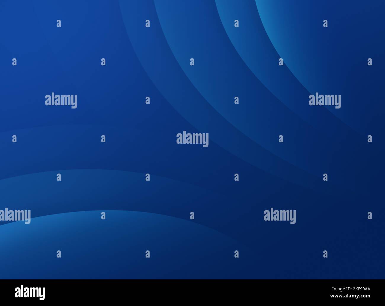 Abstract background of curved blue lines or layers on blue. High ...