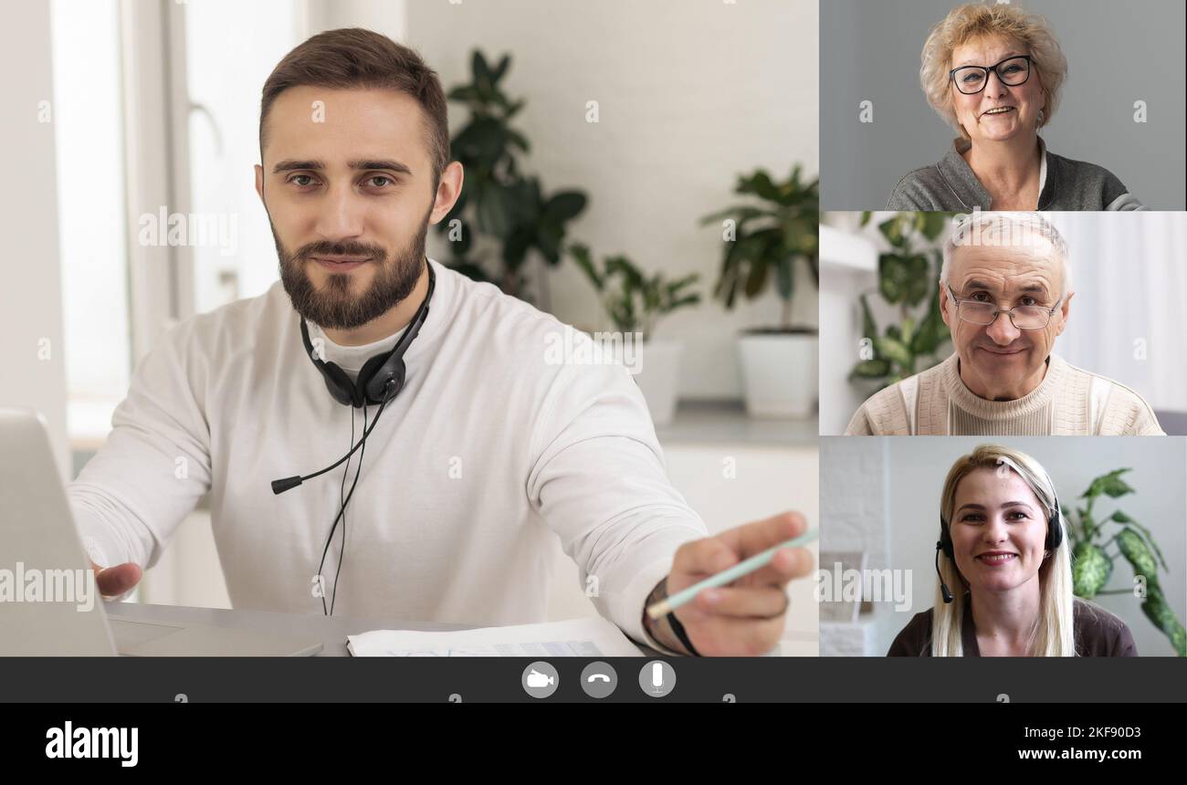 Ask general practitioner online, video call consultation, patient and ...