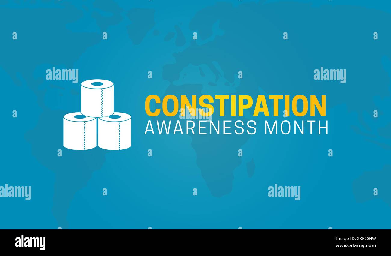 Constipation Awareness Month Background Illustration with Toilet Papers ...