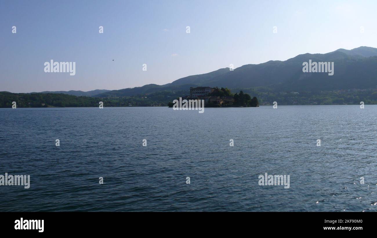 Lago Maggiore Lake in Italy Landscape Beautifull Mountains Stock Photo ...