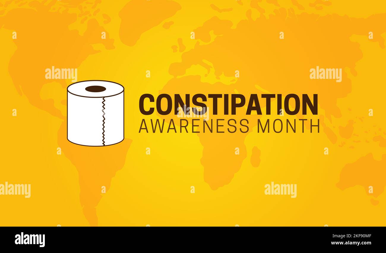 Yellow Constipation Awareness Month Background Illustration Stock ...