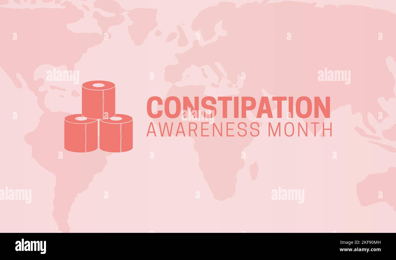 Constipation Awareness Month Illustration Theme with Toilet Paper Stock ...