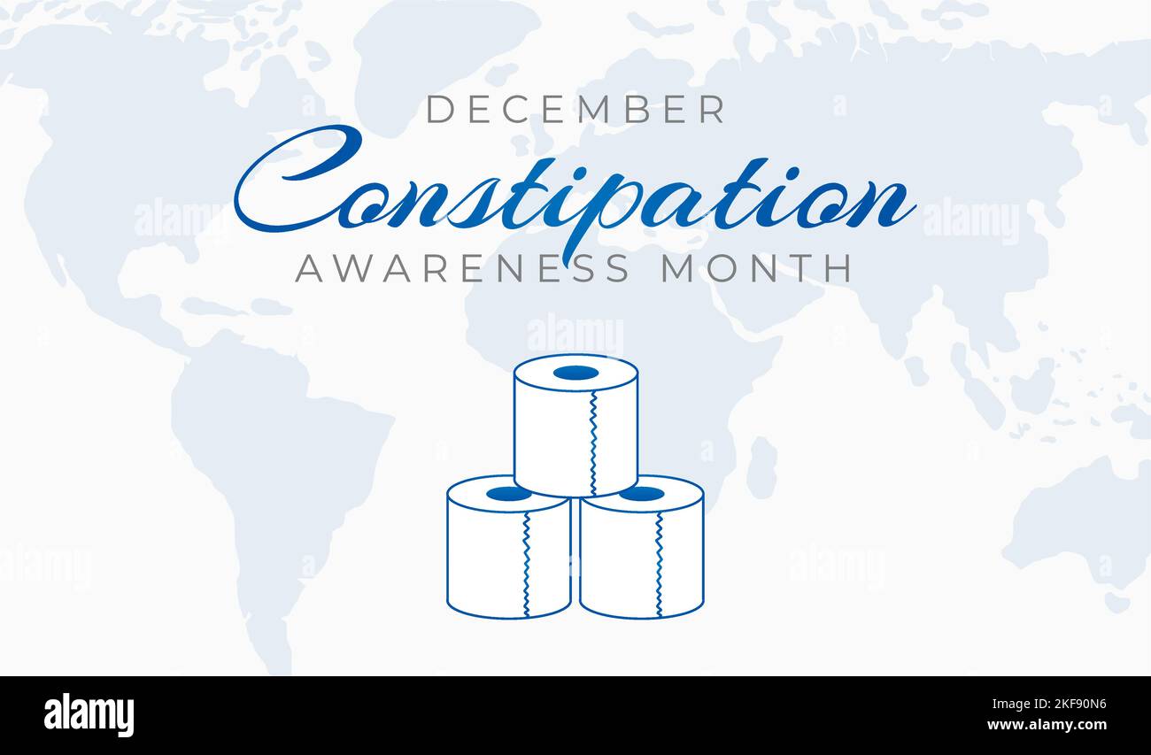 Light Blue Constipation Awareness Month Background Illustration Stock ...