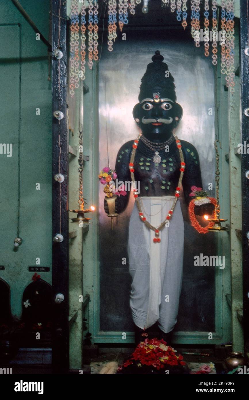 Idol of Vetoba in temple mandir at Parule district Sindhudurga Konkan ...