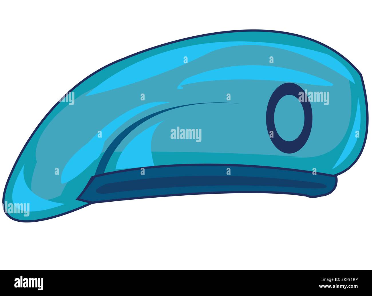 Vector illustration of the headdress beret blue colour Stock Vector ...