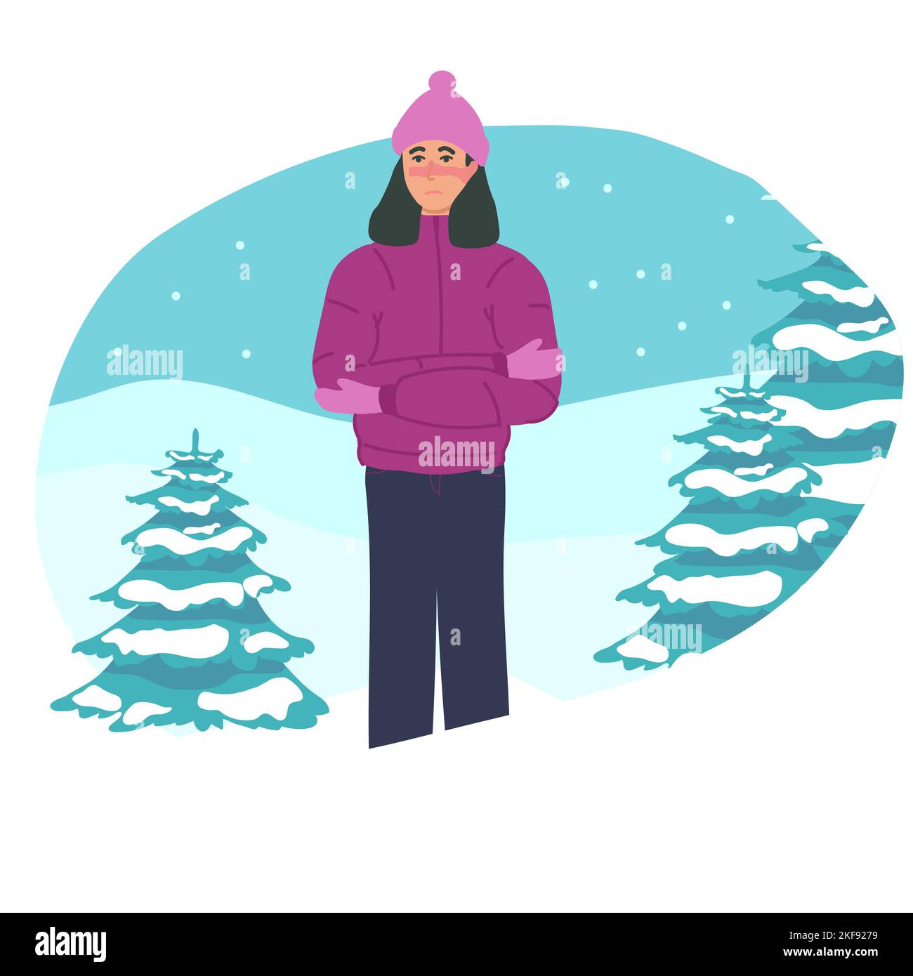 Frostbite face Stock Vector Images - Alamy