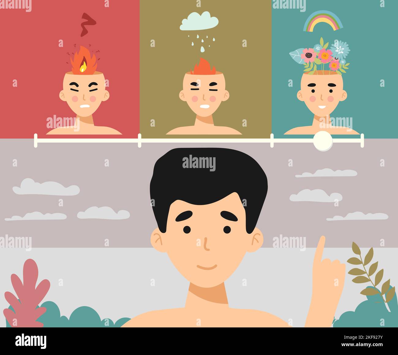 Low Stress level, good mood indicator. Energetic business woman working ...