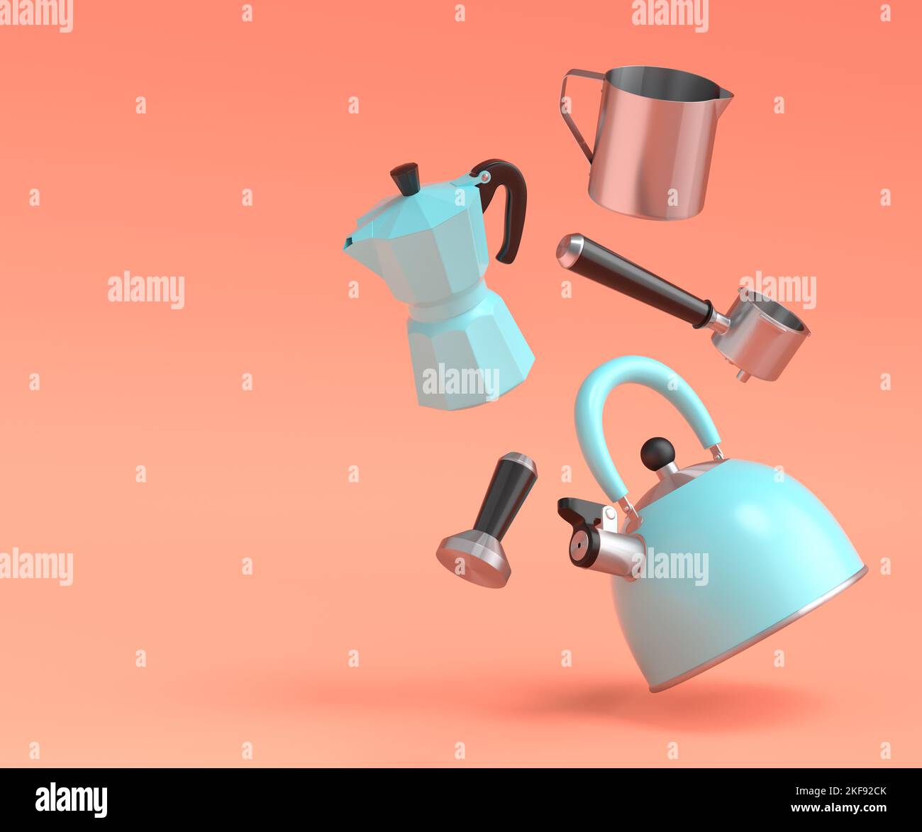 Espresso coffee machine, kettle with horn and geyser coffee maker for ...