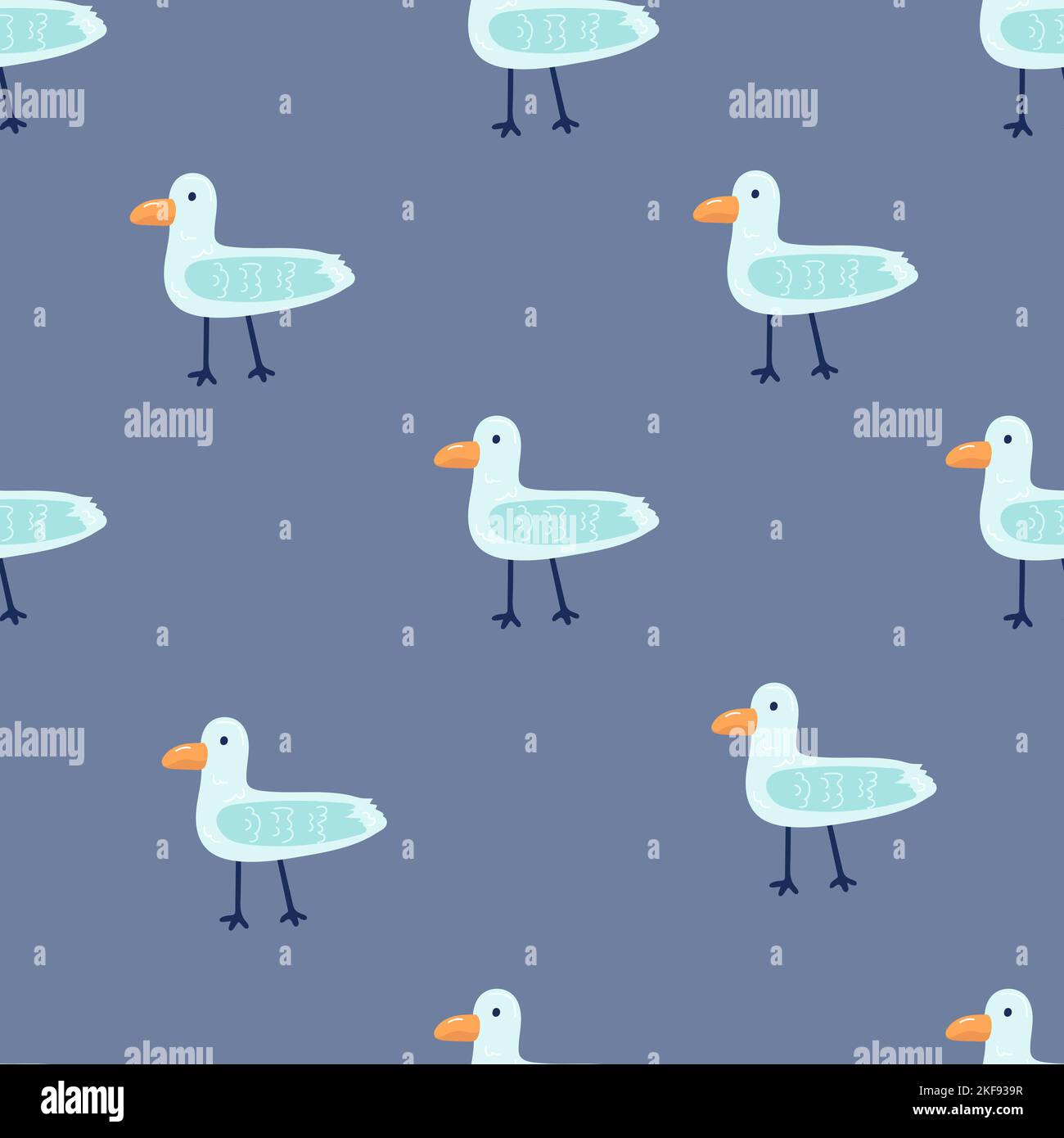 Seamless pattern with Arctic and Antarctic animals. Colorful vector ...
