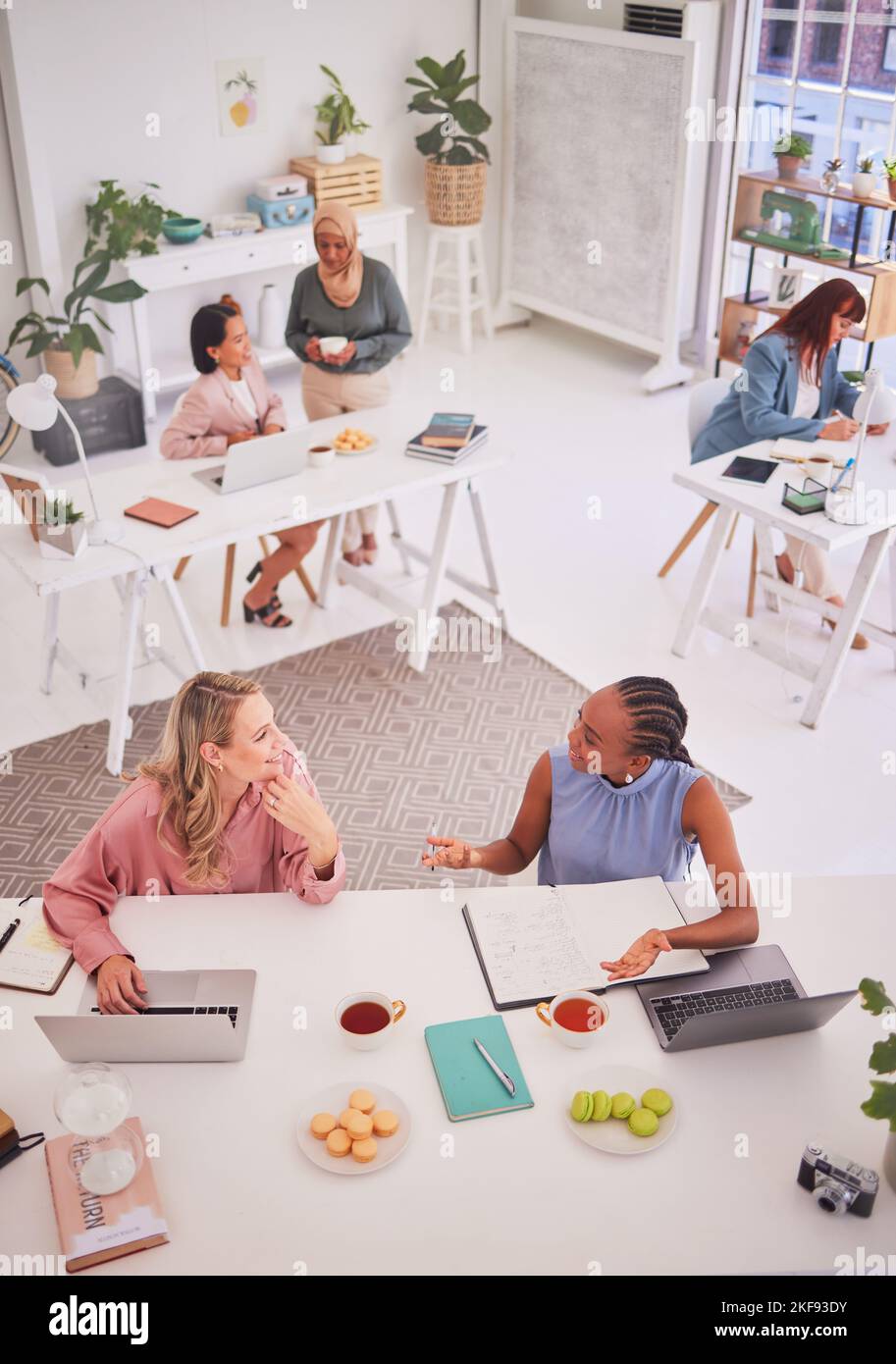 Meeting, collaboration and diversity team working on a corporate ...