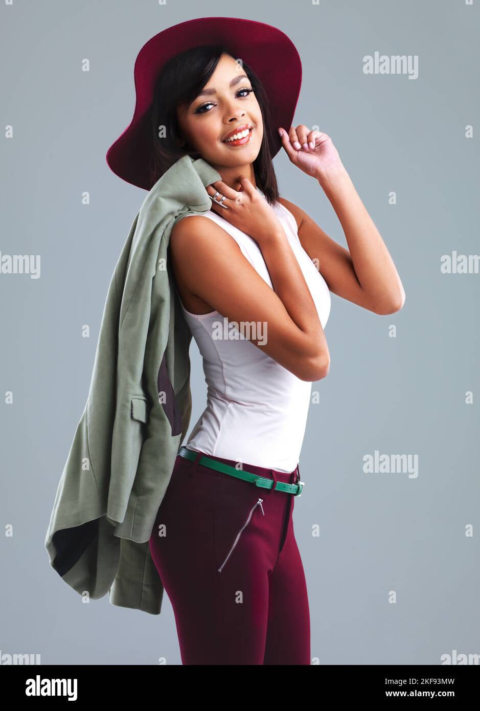 Because lifes too short to wear boring clothes. Studio portrait of a ...
