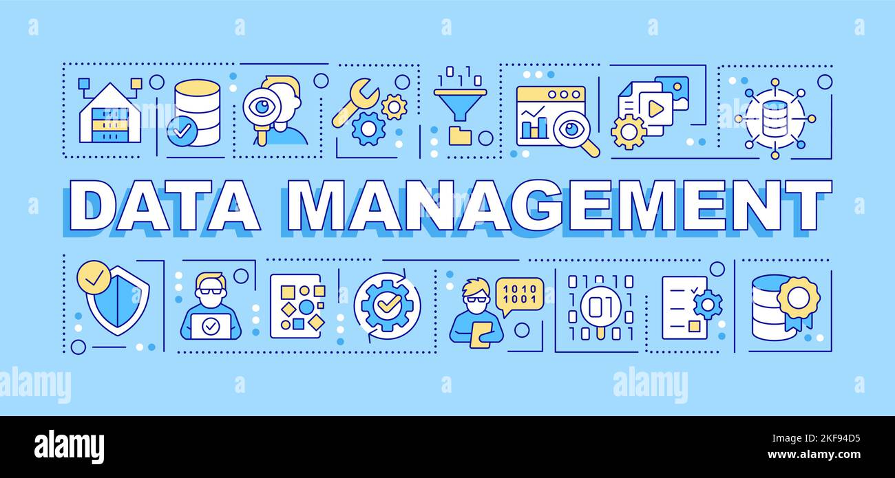 Data Management Word Concepts Blue Banner Stock Vector Image And Art Alamy