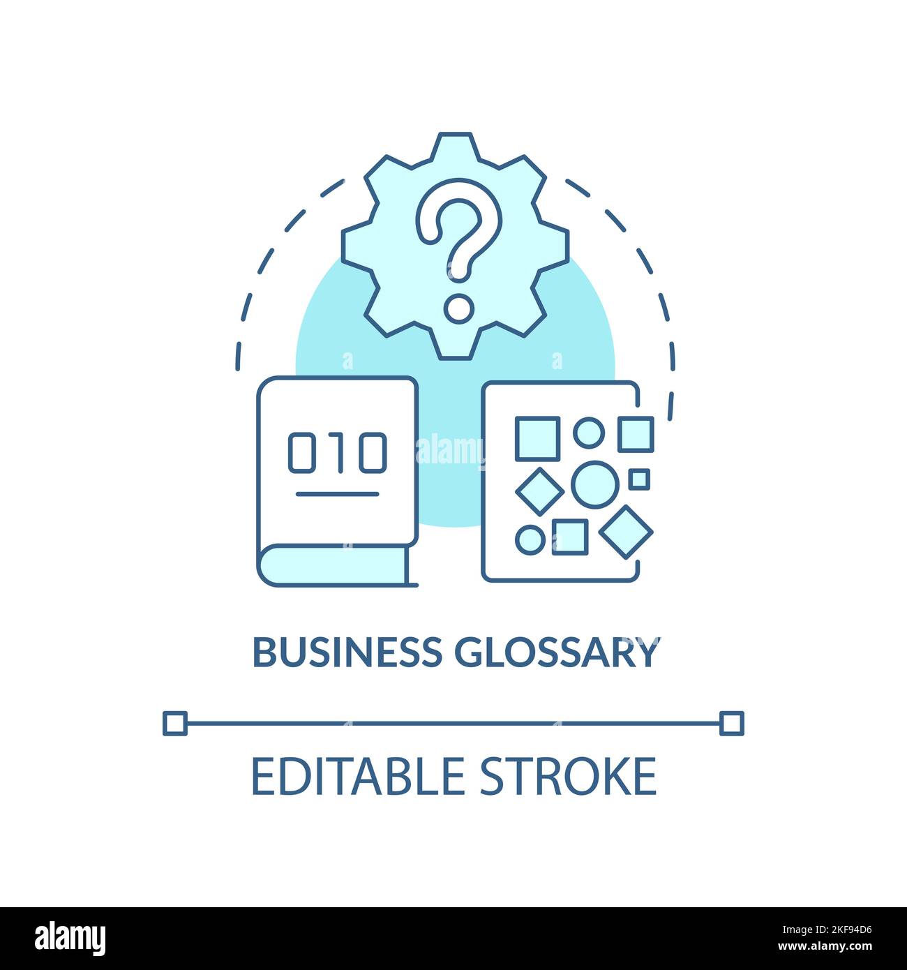 Business glossary turquoise concept icon Stock Vector Image & Art - Alamy