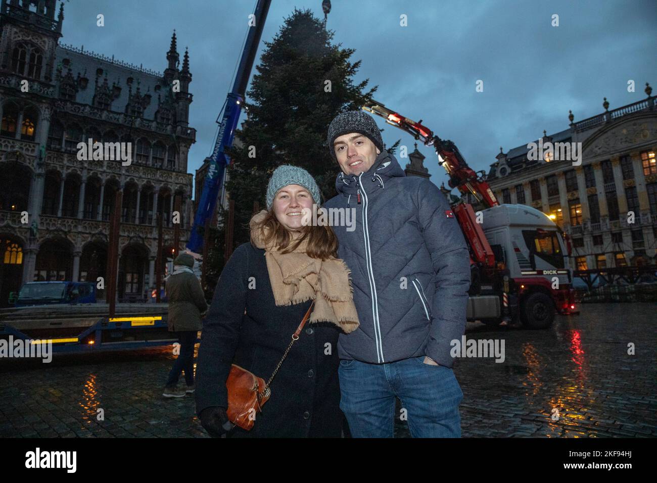 Brussels, Belgium, 17 November 2022. Max Kockartz and Ann Sarlette ...