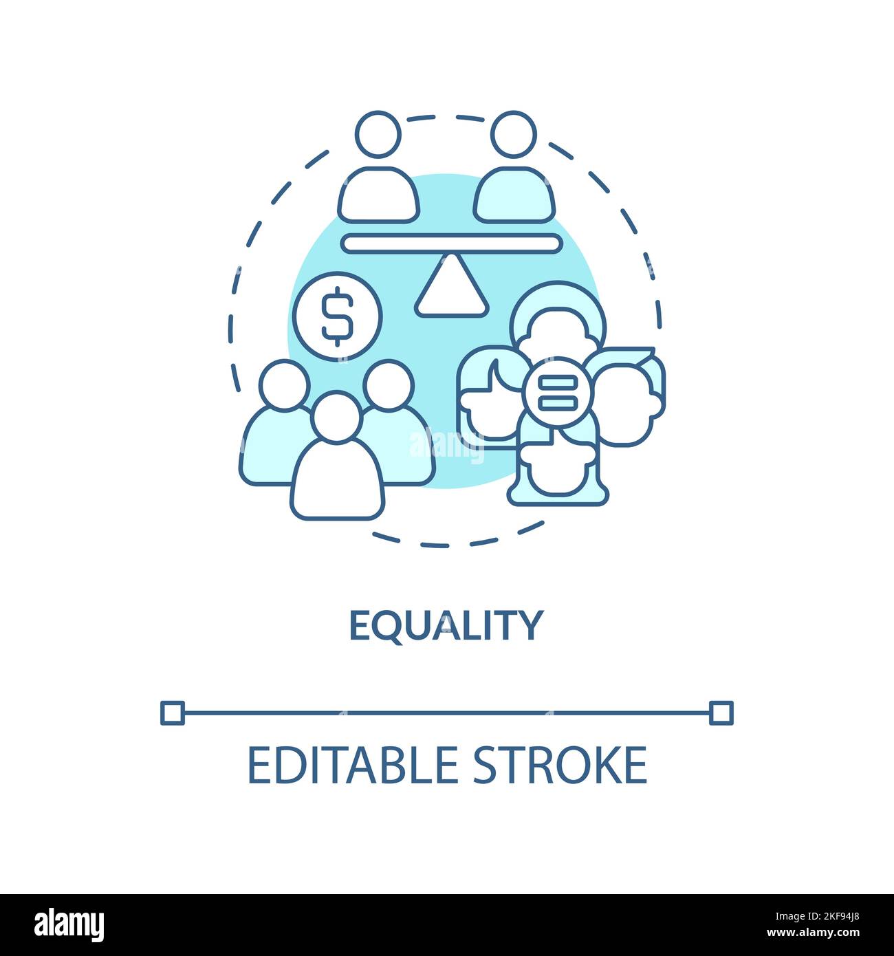 Equality Turquoise Concept Icon Stock Vector Image And Art Alamy