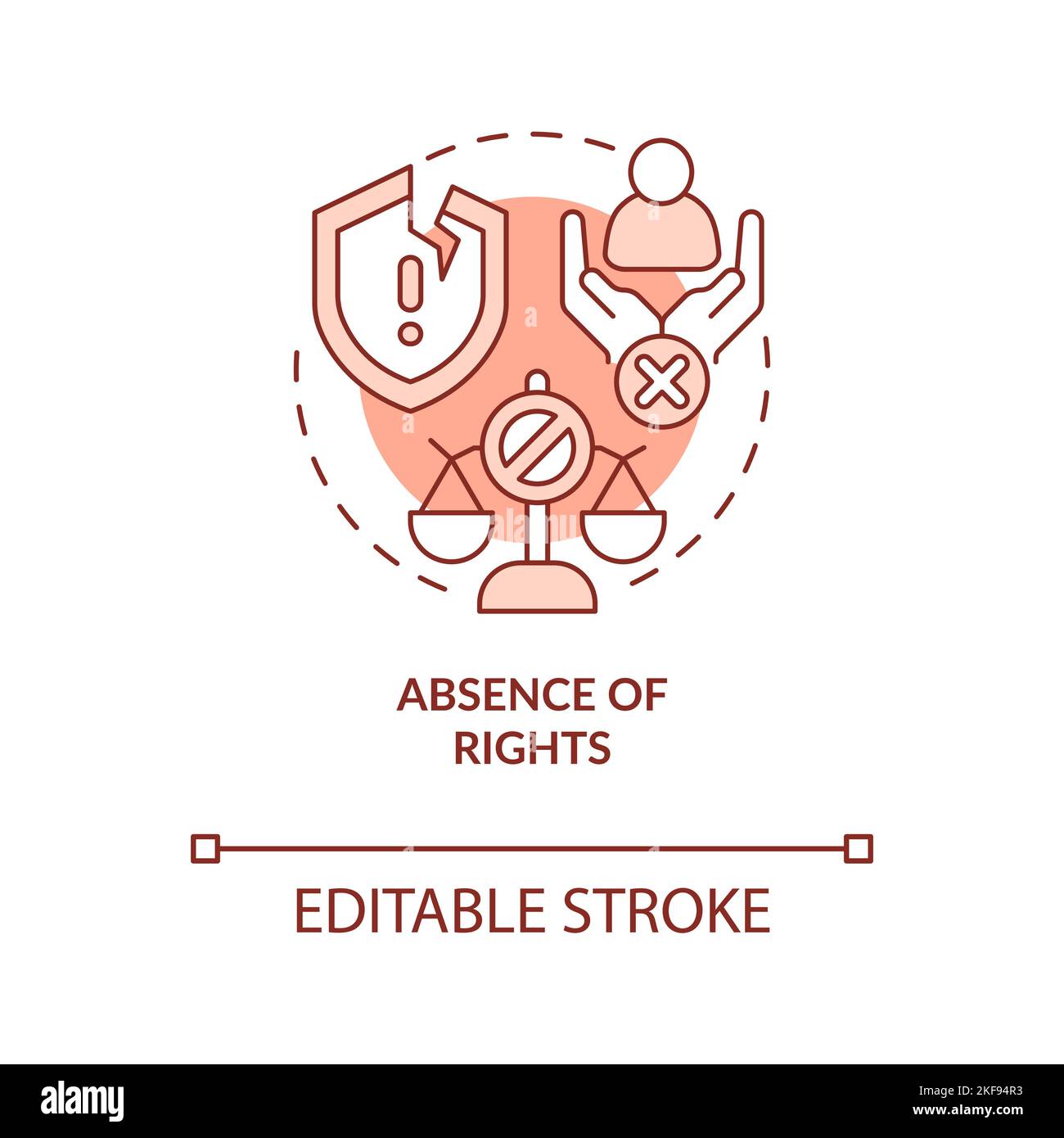 Absence of rights red concept icon Stock Vector Image & Art - Alamy