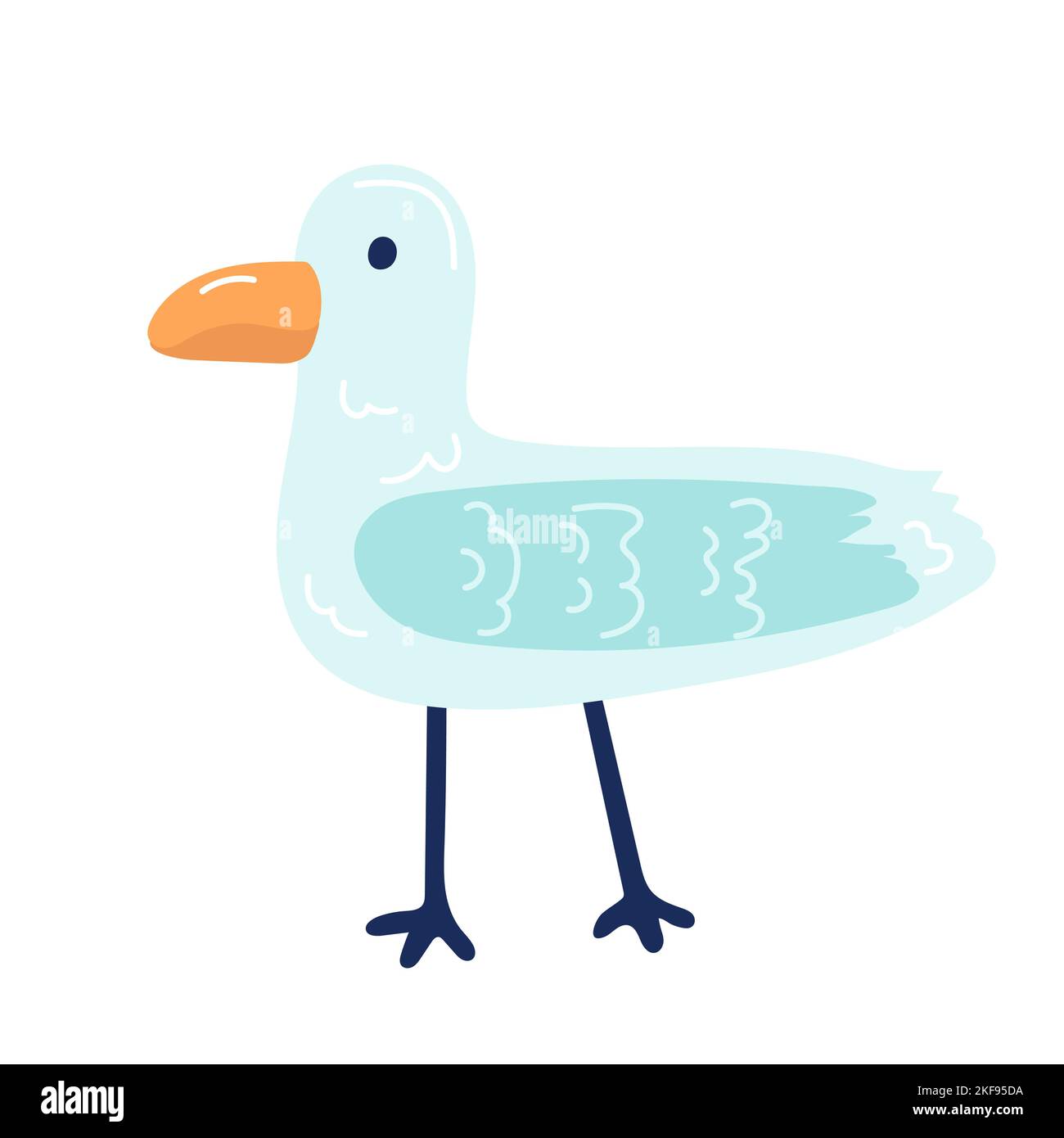 Gull cartoon isolated. seagull Sea bird vector illustration Stock ...