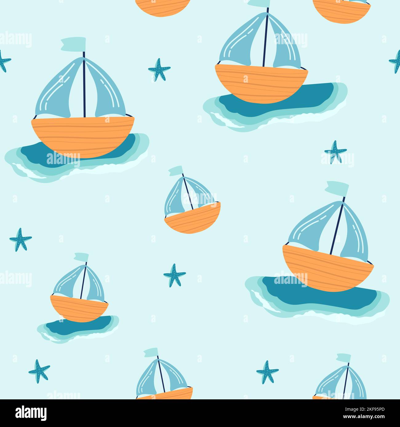 seamless pattern. boat Seamless vector pattern with anchors. Seamless ...