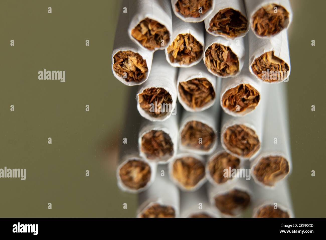 cigarettes on an isolated background close-up, smoking and bad habits ...