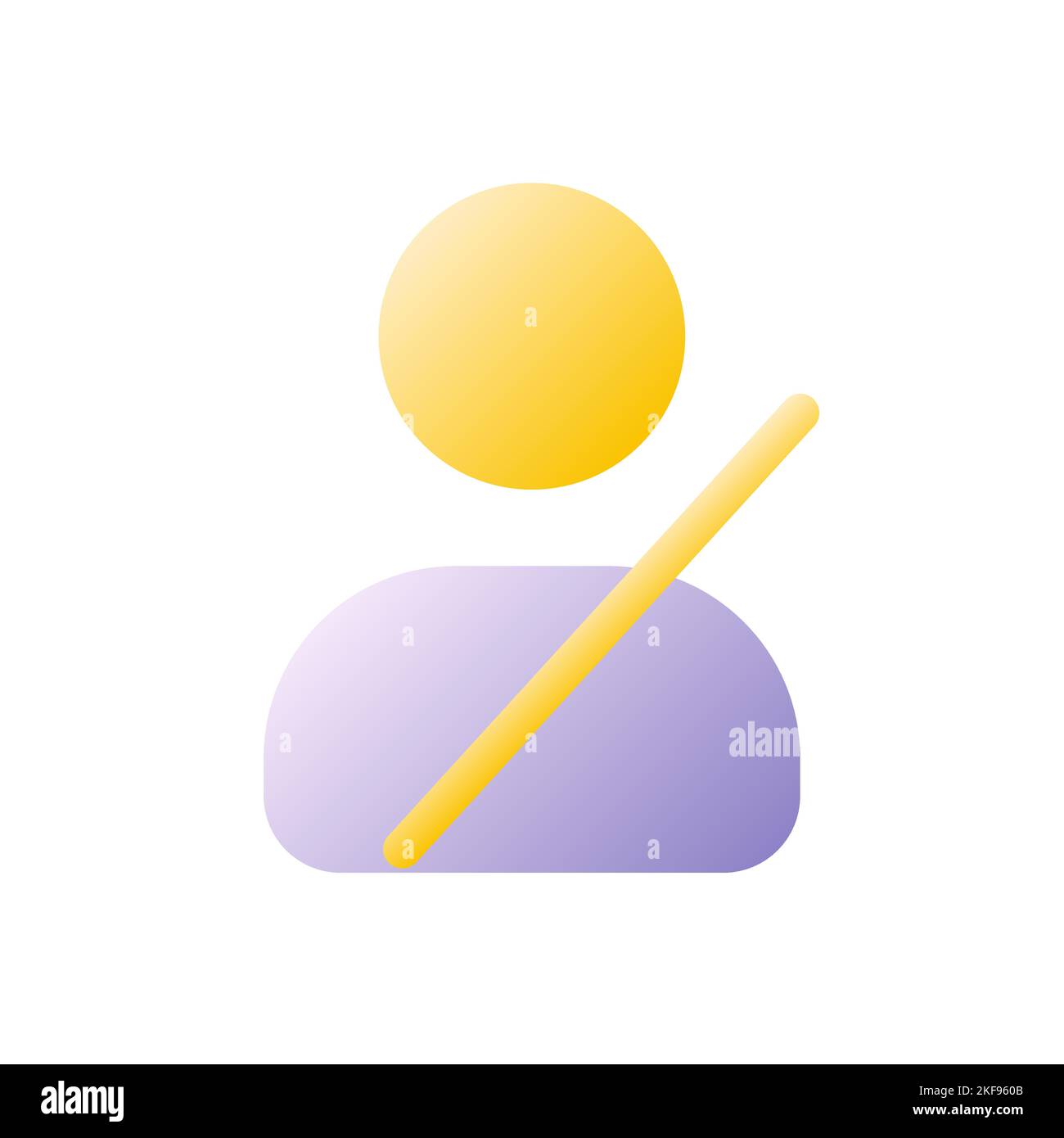 Passenger safety flat gradient two-color ui icon Stock Vector Image ...