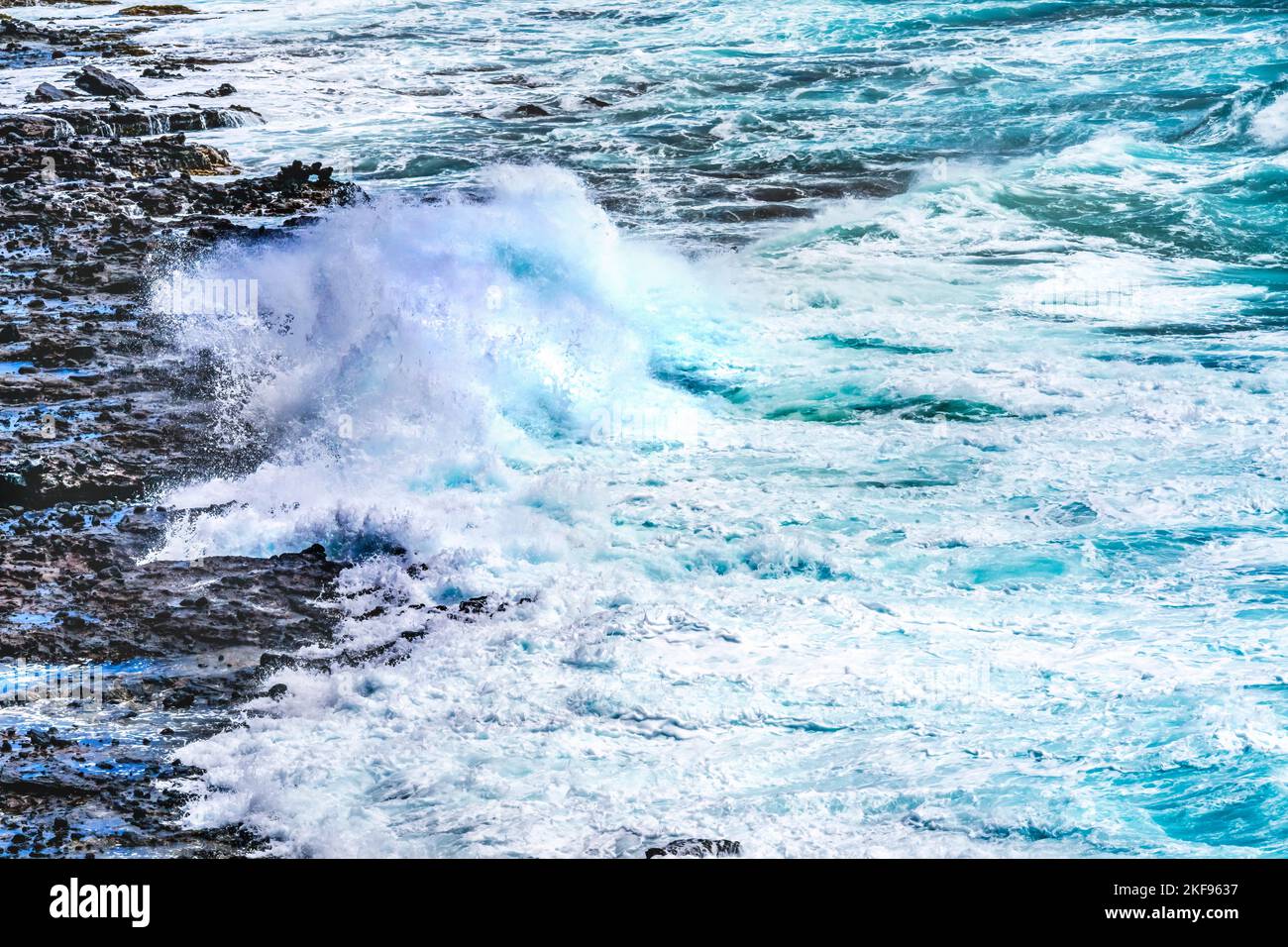 Colorful Coral Reefs Waves Tidal Pools Sandy Beach Honolulu Oahu Hawaii ...