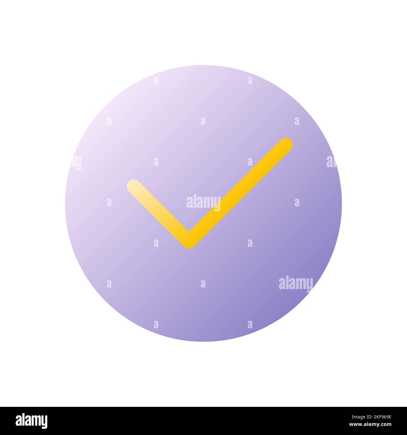 Check mark flat gradient Cut Out Stock Images & Pictures - Alamy