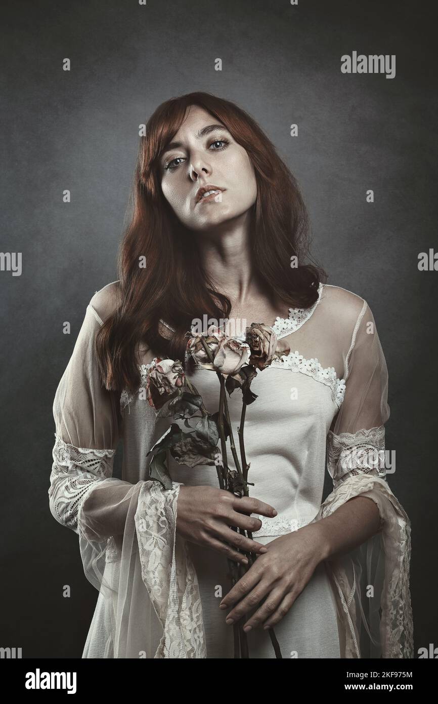 Female vampire red hair hi-res stock photography and images - Alamy