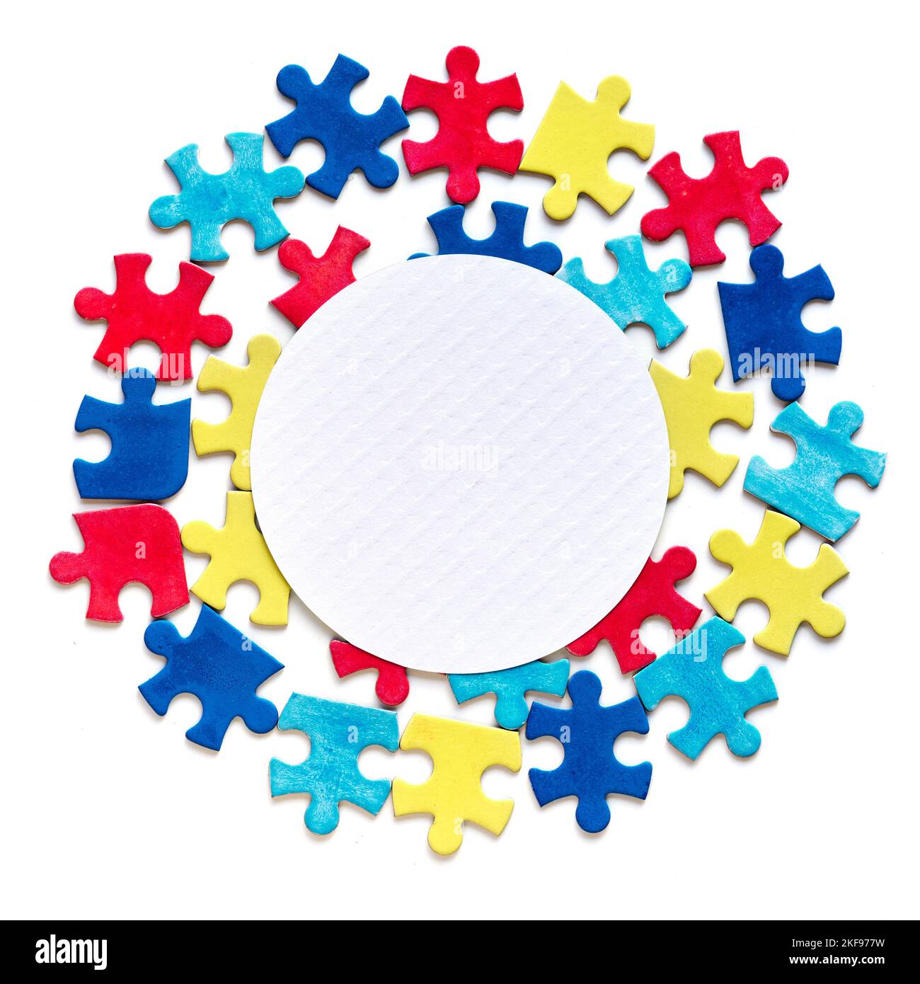 Autism World Awareness Day. Copy-space, place for text on white paper ...