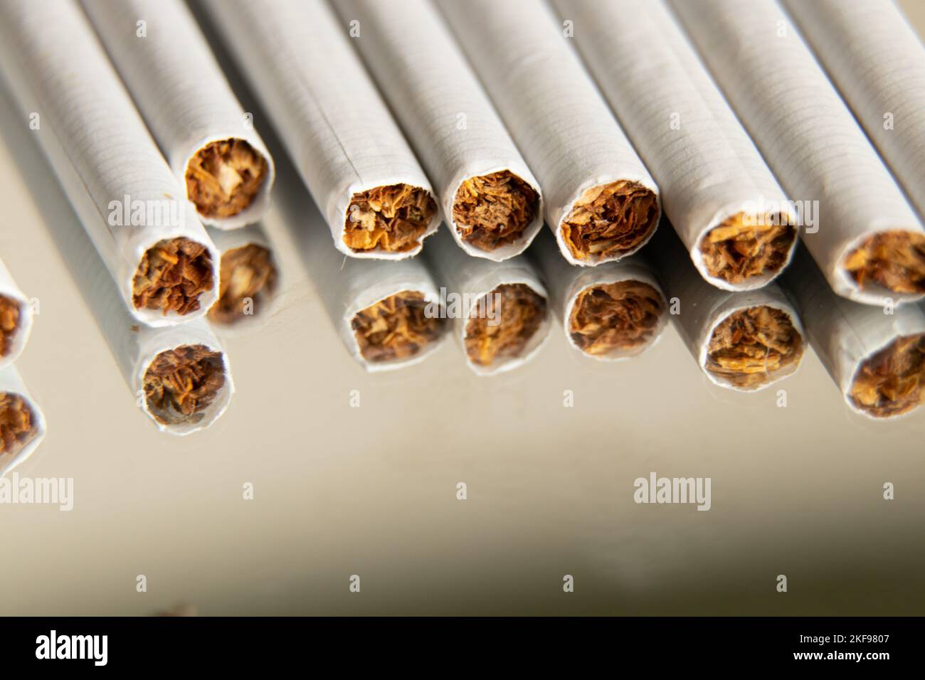 cigarettes on an isolated background close-up, smoking and bad habits ...