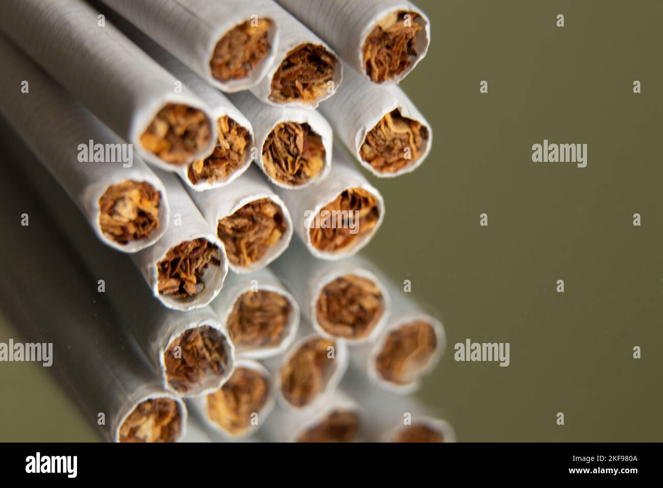cigarettes on an isolated background close-up, smoking and bad habits ...