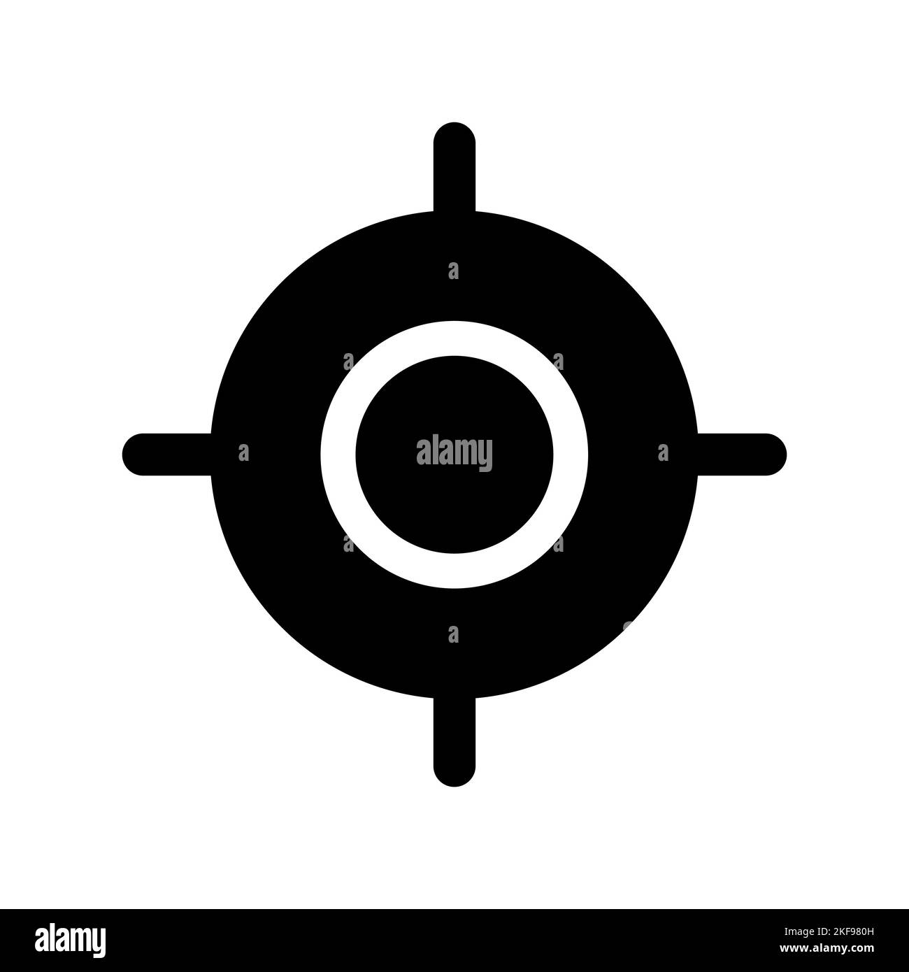 Target black glyph ui icon Stock Vector Image & Art - Alamy