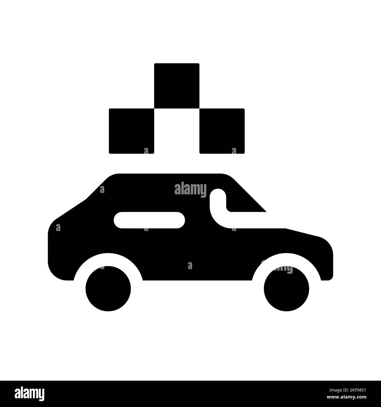 Taxi service white glyph Cut Out Stock Images & Pictures - Alamy