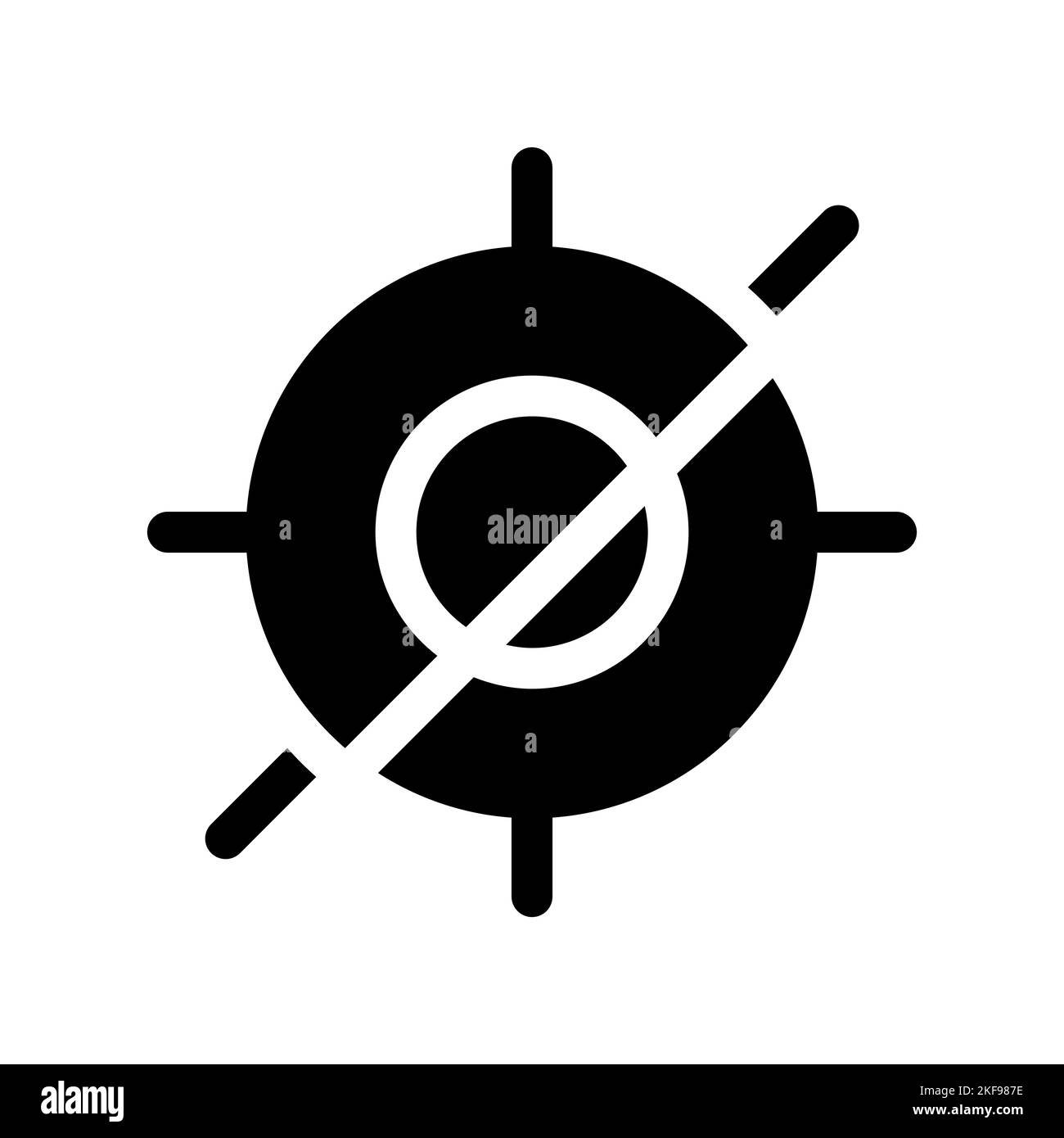 Crossed aim black glyph ui icon Stock Vector Image & Art - Alamy