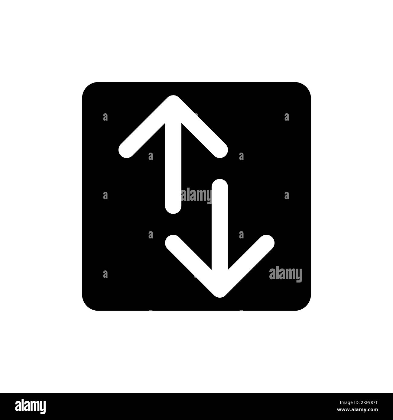 Up and down directions black glyph ui icon Stock Vector Image & Art - Alamy