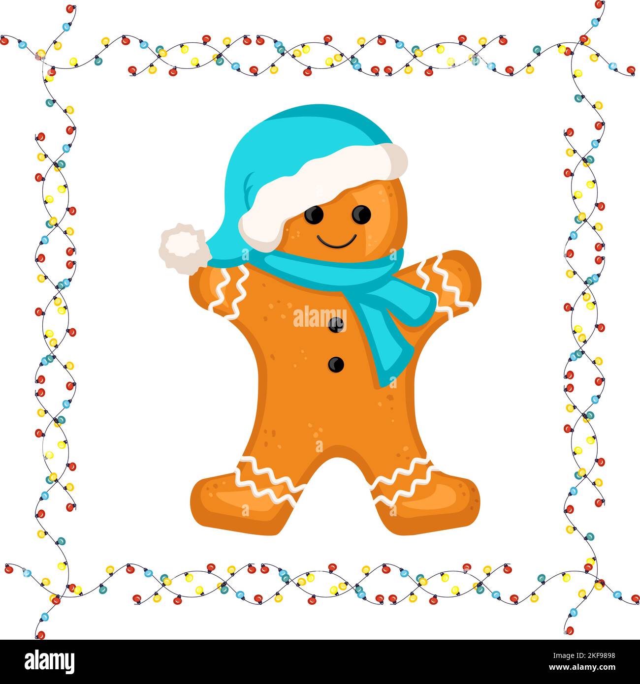 Gingerbread man, decoration for new year, Christmas and holidays in ...