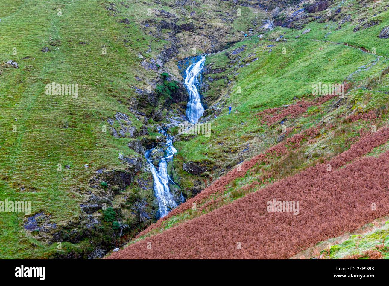 Moss Force Waterfall in Honnister pass, The Lake District, Cumbria ...